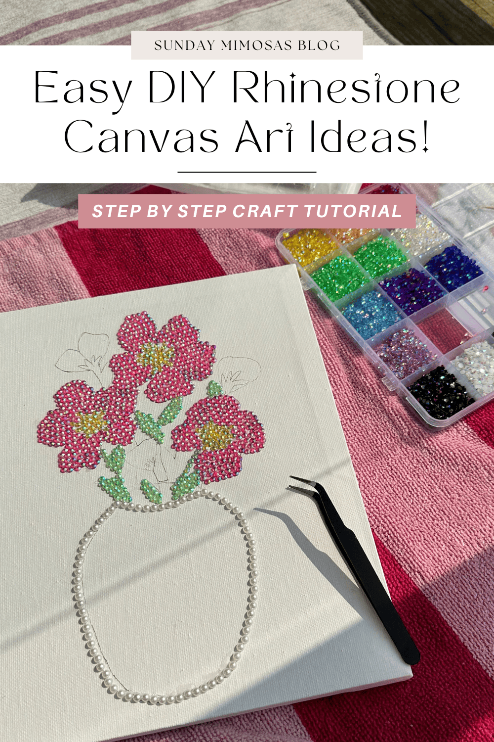 Fun DIY Rhinestone & Gem Art Crafts to do this Summer! - Sunday Mimosas